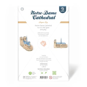 Notre-dame Cathedral Paper Toy - DIY Paper Craft Kit - School Project ...