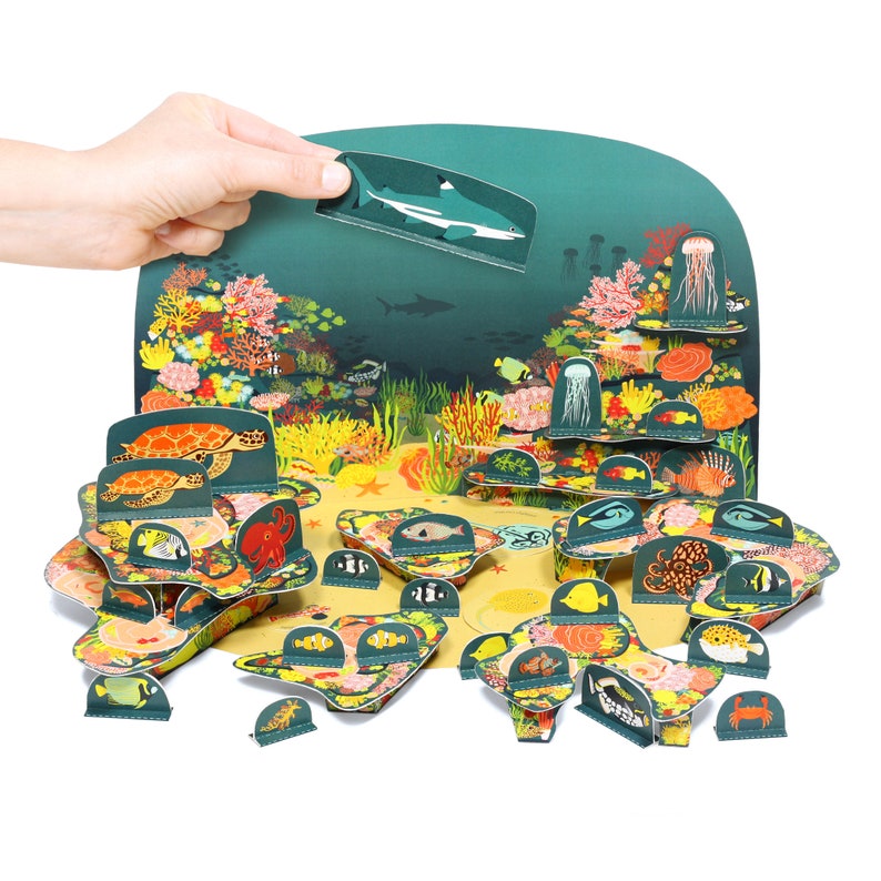 Coral Reef Paper Toy DIY Paper Craft Kit Kids Papercraft - Etsy