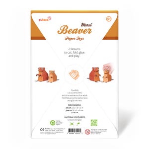 Maxi Beaver Paper Toys - DIY Paper Craft Kit - 3D Paper Animals - Etsy
