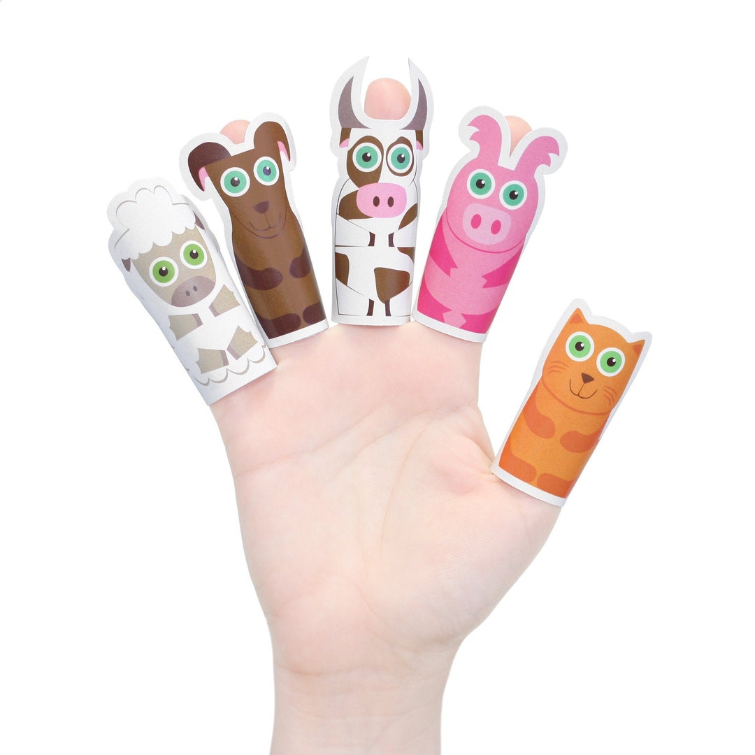 Animals Paper Finger Puppets DIY Craft Kit Paper Toy - Etsy