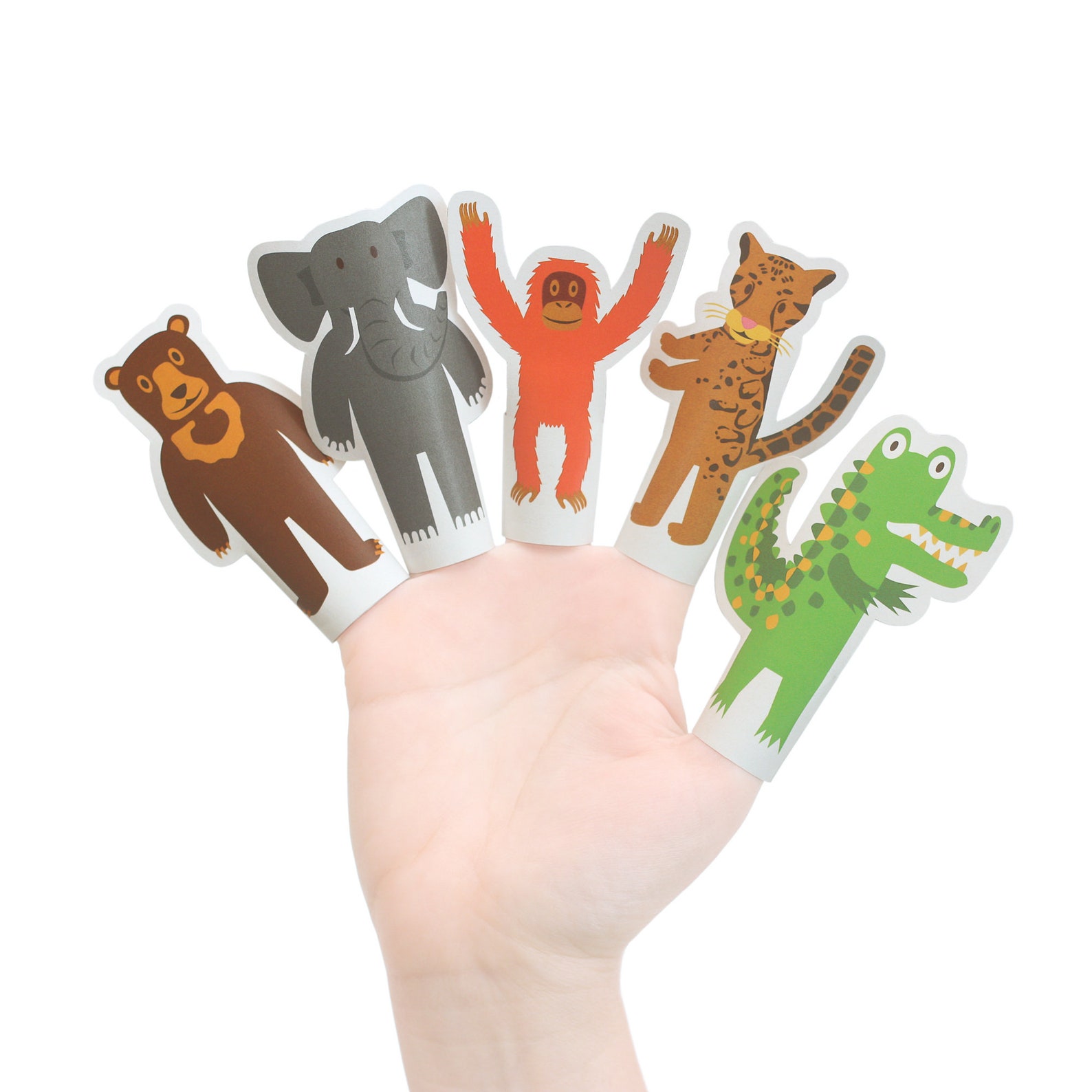 Orangutans Paper Finger Puppets DIY Craft Kit Paper Toy - Etsy