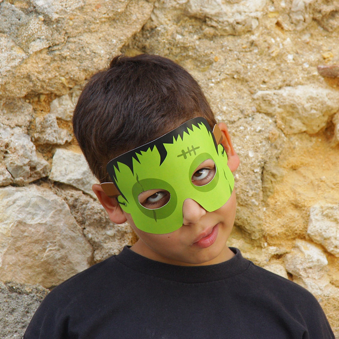 FRANKENSTEIN Paper Mask - Kids Halloween Costume - Printable Mask - Etsy