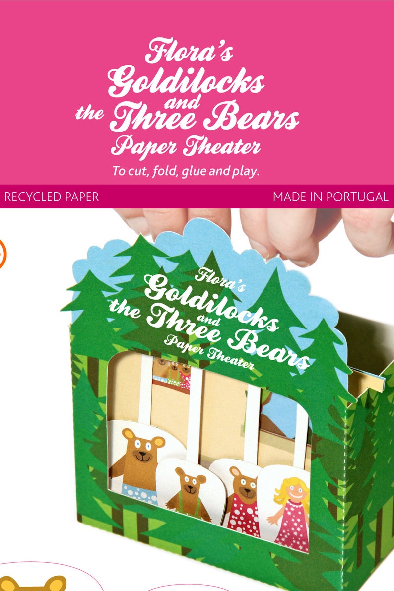 Goldilocks and the Three Bears Paper Theater DIY Paper Craft | Etsy