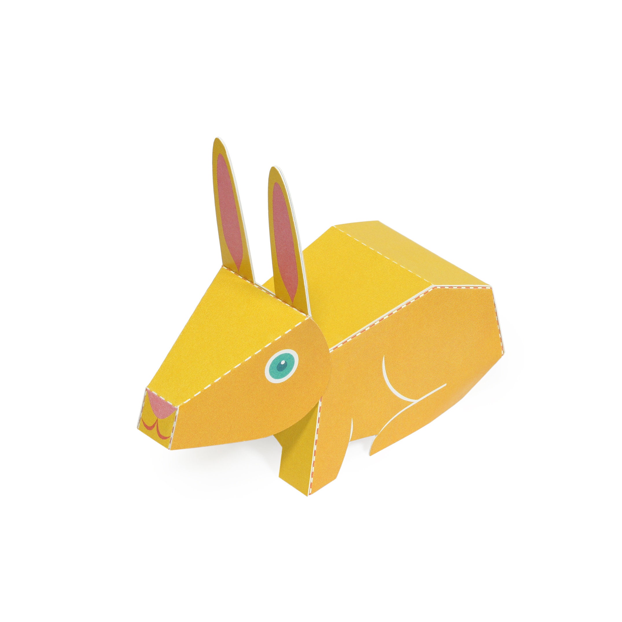 Rabbits Paper Toys DIY Paper Craft Kit 3D Paper Animals - Etsy