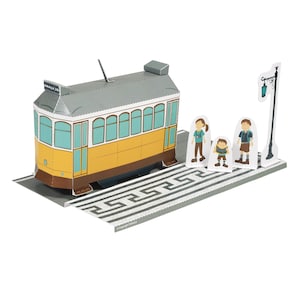 Tram Paper Toy - DIY Paper Craft Kit - 3D Model Paper Figure - Etsy