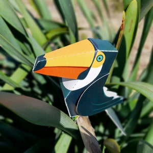 Tropical Birds Paper Toys - DIY Paper Craft Kit - 3D Paper Animals - Etsy