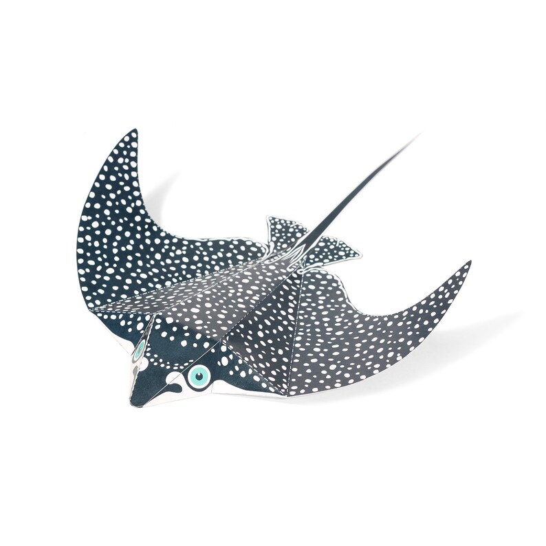 Maxi Spotted Eagle Ray Paper Toys DIY Paper Craft Kit 3D - Etsy