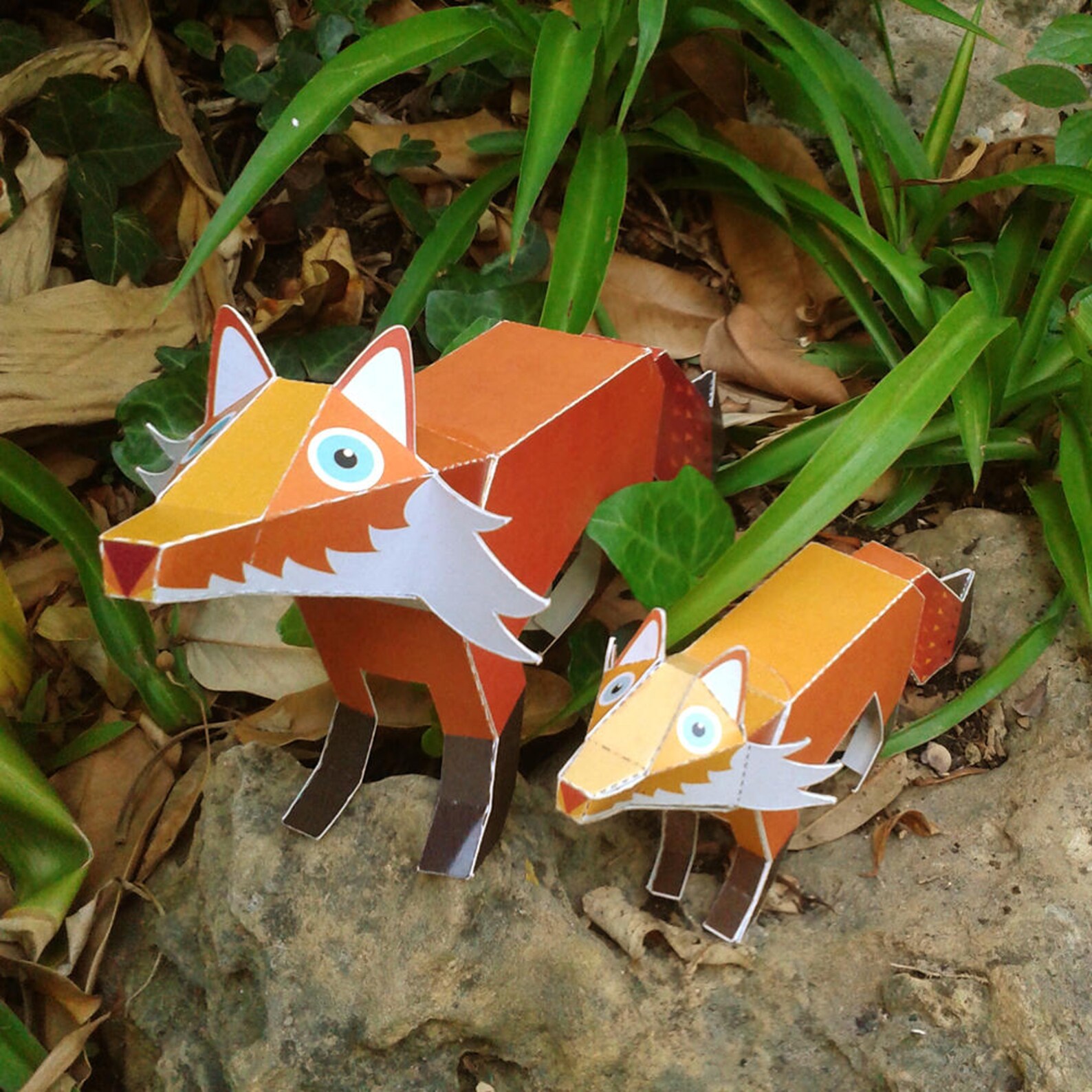 Maxi Fox Paper Toys DIY Paper Craft Kit 3D Paper Animals | Etsy