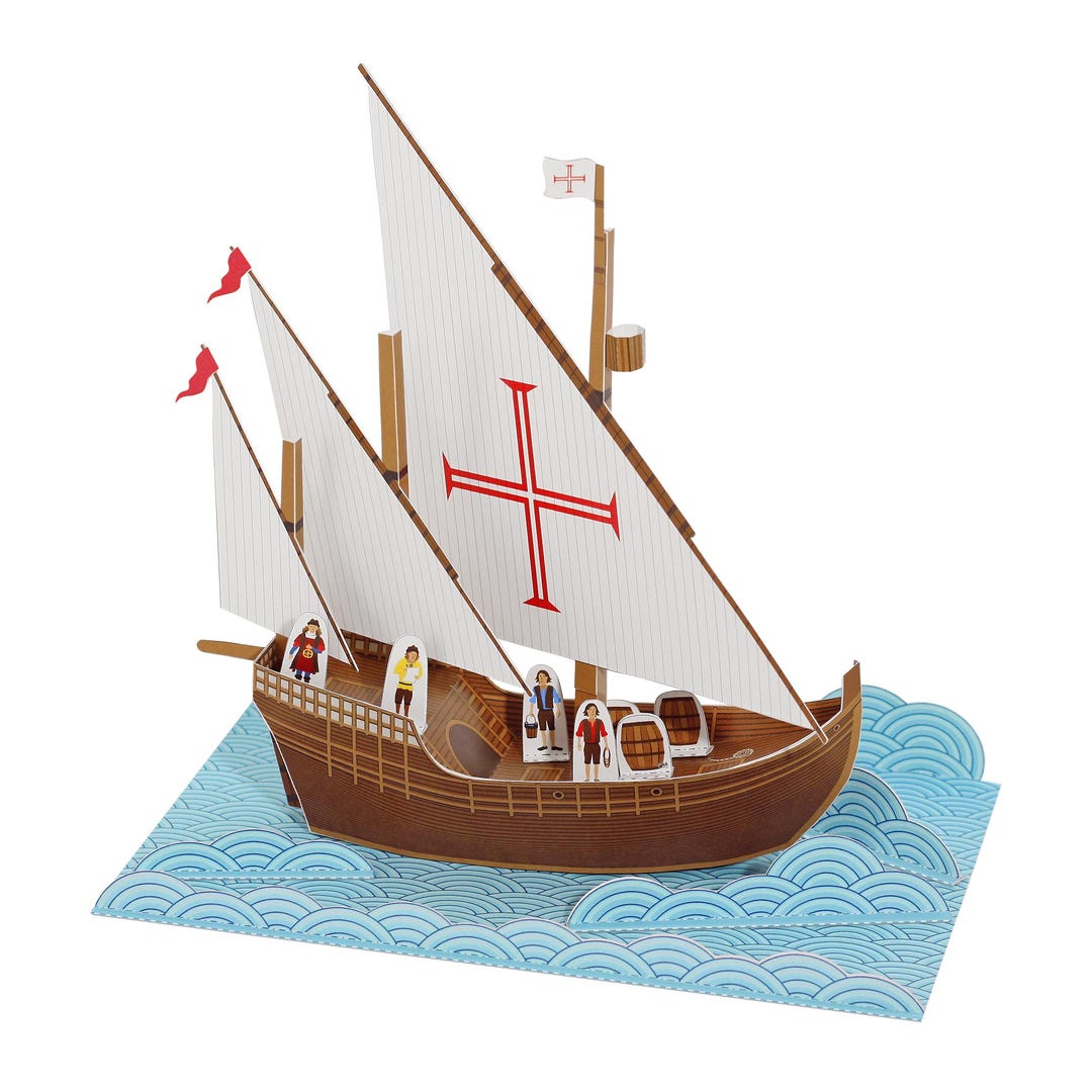 Caravel Paper Toy - DIY Paper Craft Kit - 3D Model Paper Figure - Etsy