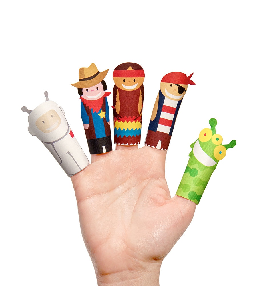 Astronaut Finger Puppet Template