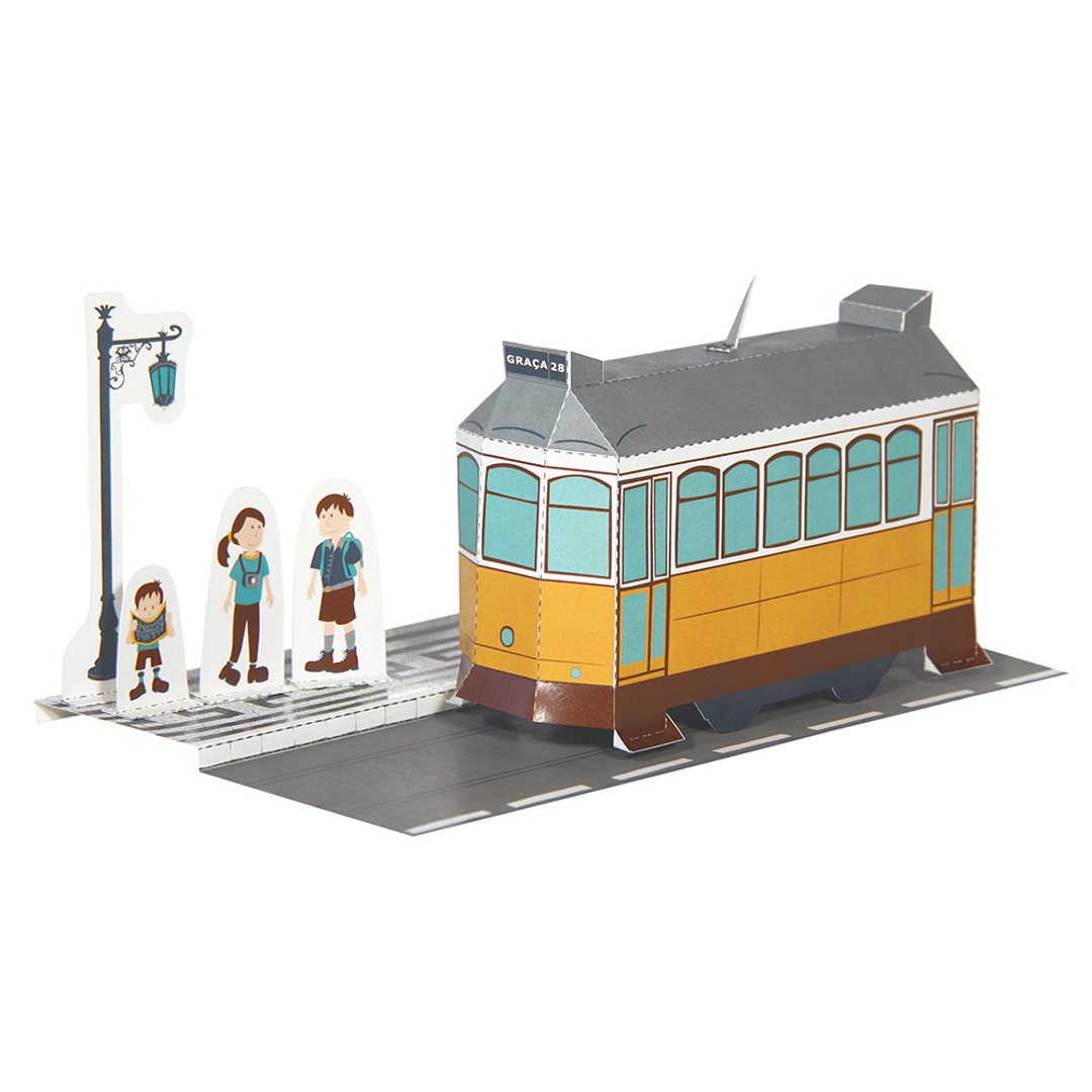 Tram Paper Toy DIY Paper Craft Kit 3D Model Paper Figure - Etsy