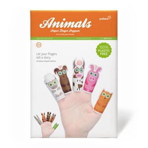 Animals Paper Finger Puppets - DIY Craft Kit Paper Toy - Birthday Party ...