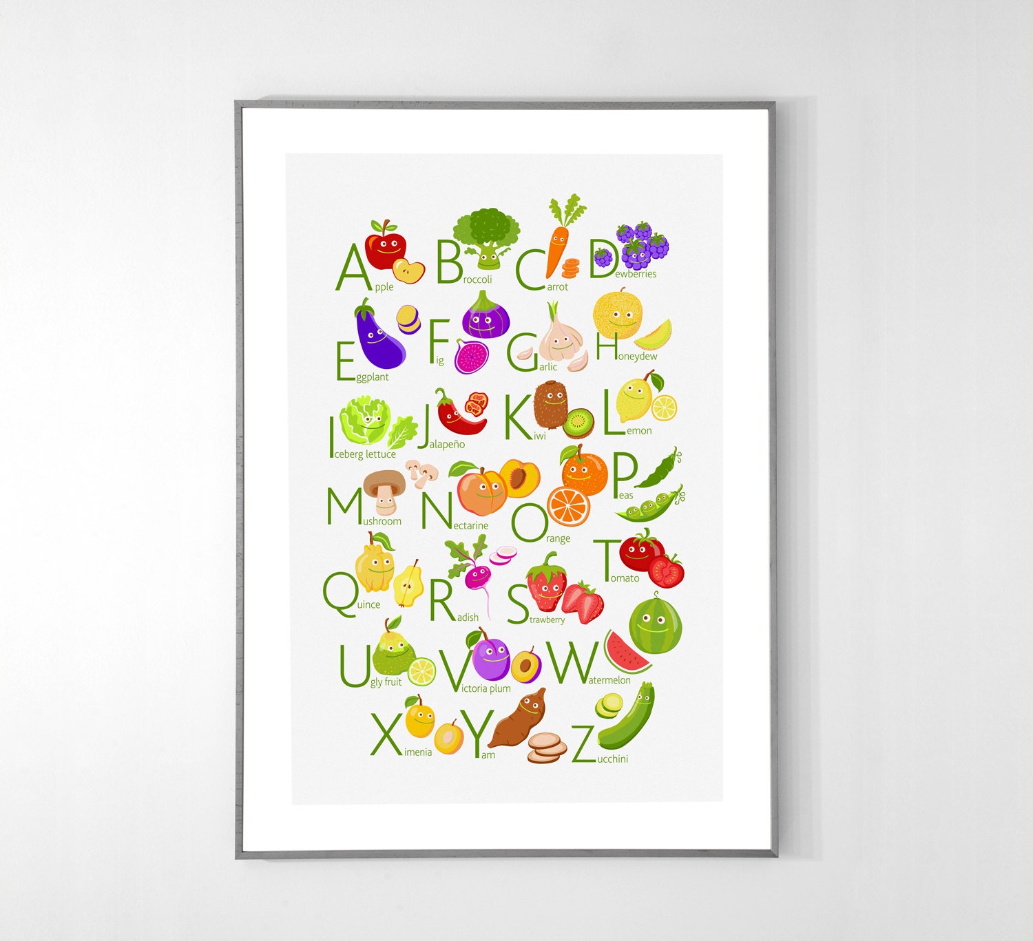 Toys Toys & Games Learning & School Vegetable/Fruit/Plant Themed Poster ...