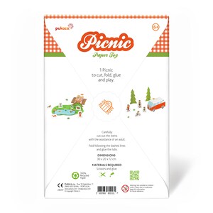Picnic Paper Toy - DIY Paper Craft Kit - Papercraft Kids - 3D Model ...