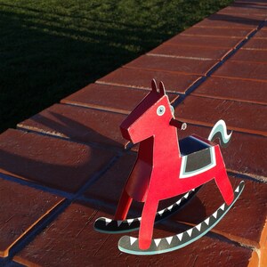 Rocking Horse Paper Toy DIY Paper Craft Kit Holiday Toy - Etsy