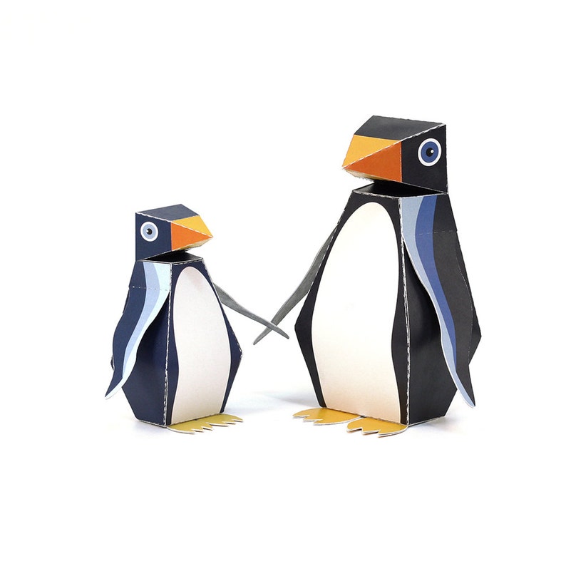 Maxi Penguin Paper Toys DIY Paper Craft Kit 3D Paper - Etsy