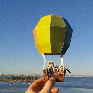 Hot Air Balloon Paper Toy DIY Paper Craft Kit 3D Paper Toy Action Toy ...