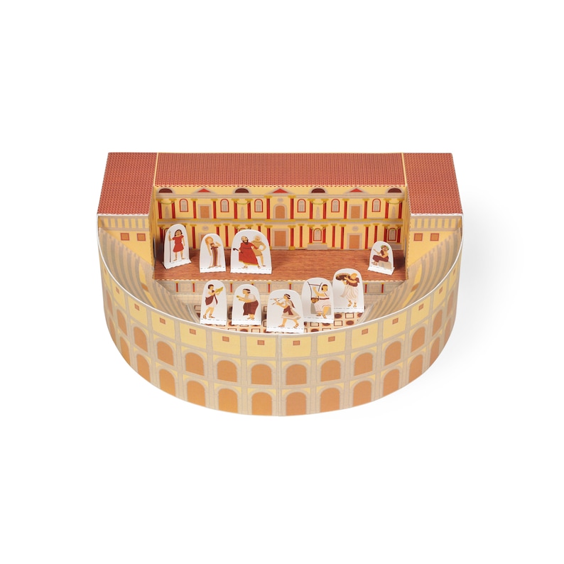 Roman Theater Paper Toy DIY Paper Craft Kit 3D Model Paper - Etsy