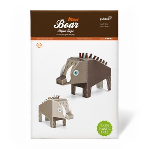 Maxi Boar Paper Toys - DIY Paper Craft Kit - 3D Paper Animals - Kids ...