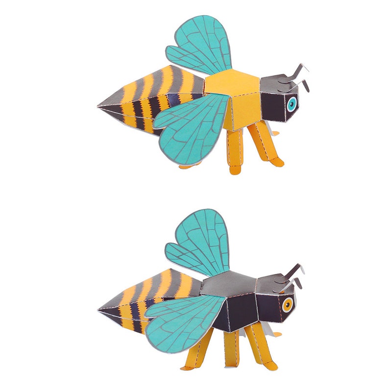 Honey Bees Paper Toys DIY Paper Craft Kit 3D Paper Animals - Etsy Finland