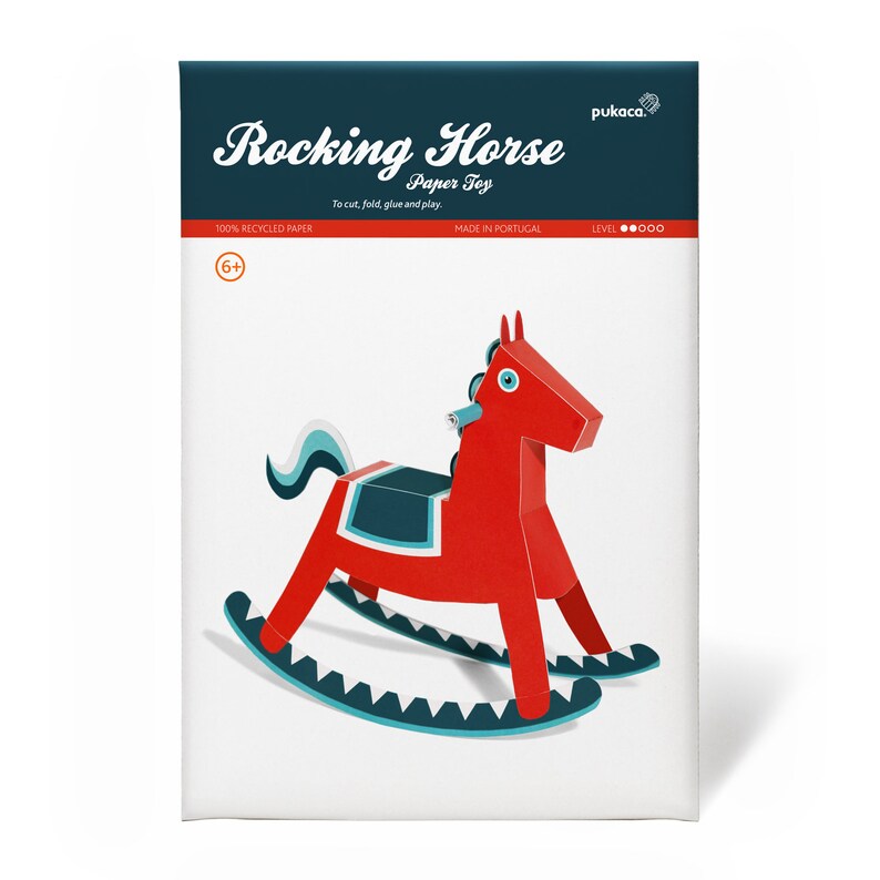 Rocking Horse Paper Toy DIY Paper Craft Kit Holiday Toy - Etsy