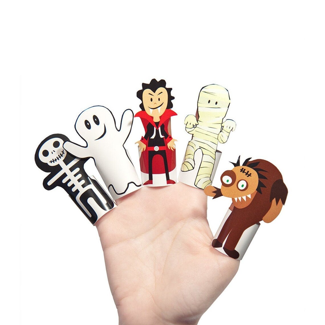 Classic Monsters Paper Finger Puppets DIY Craft Kit Paper - Etsy