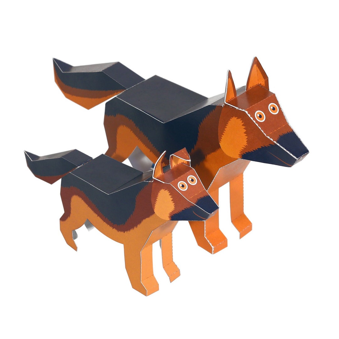 Maxi German Shepherd Paper Toys DIY Paper Craft Kit 3D Paper Animals - Etsy