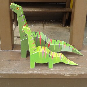 DIY Diplodocus Paper Toys Kit: 3D Dinosaur Model - Etsy