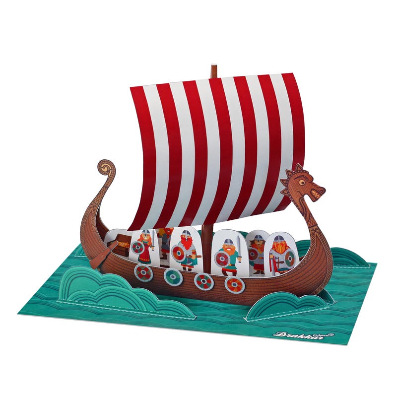 Drakkar Paper Toy - DIY Paper Craft Kit - School Project - Etsy