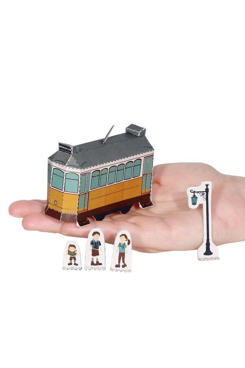 TRAM Paper Craft Postcard - Etsy