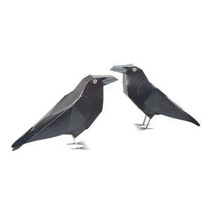 Ravens Paper Toys - DIY Paper Craft Kit - 3D Paper Animals - Halloween ...