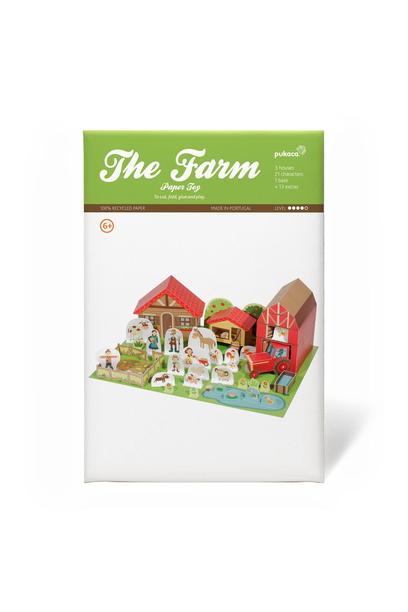 The Farm Paper Toy Paper Toy DIY Paper Craft Kit 3D - Etsy