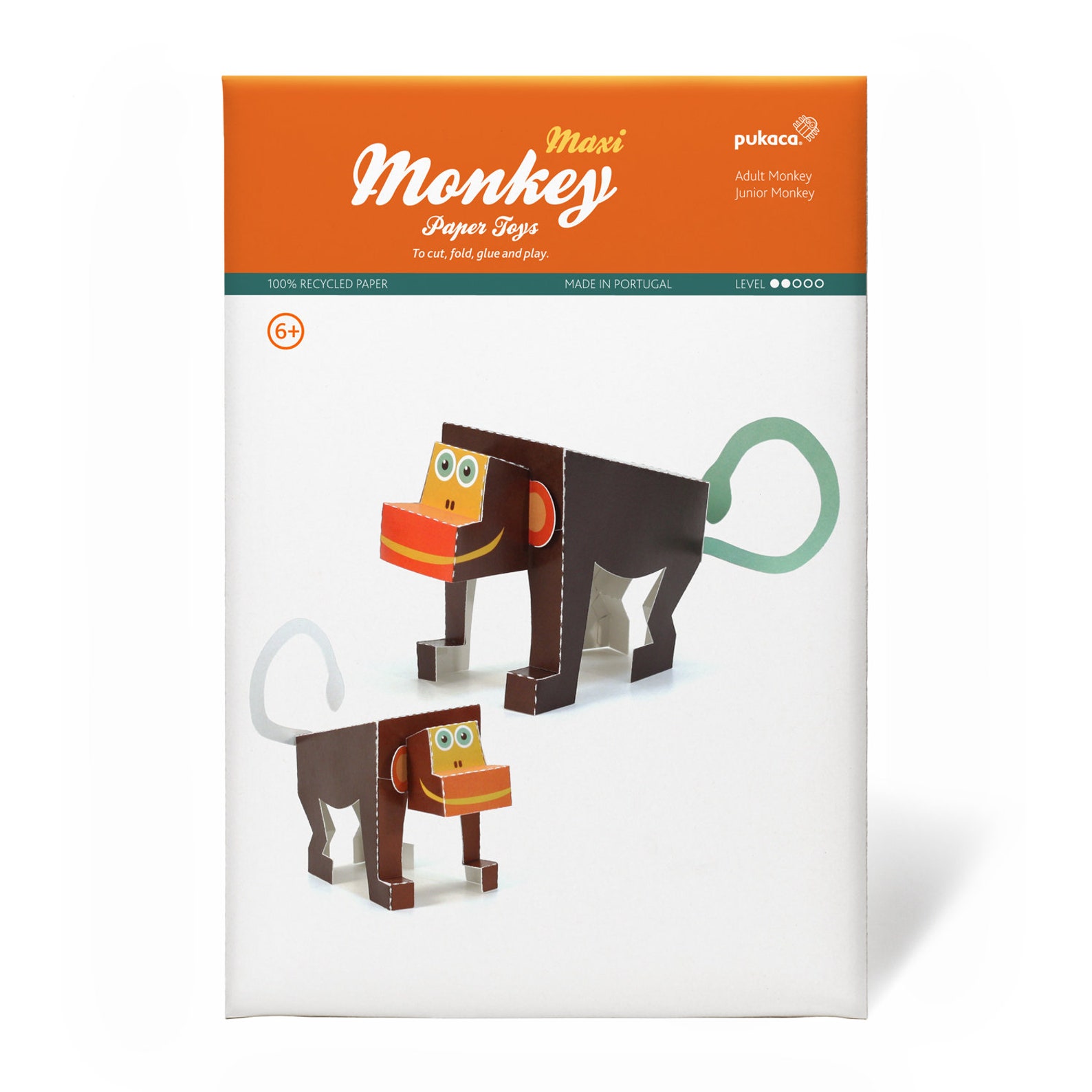 Maxi Monkey Paper Toys DIY Paper Craft Kit 3D Paper - Etsy