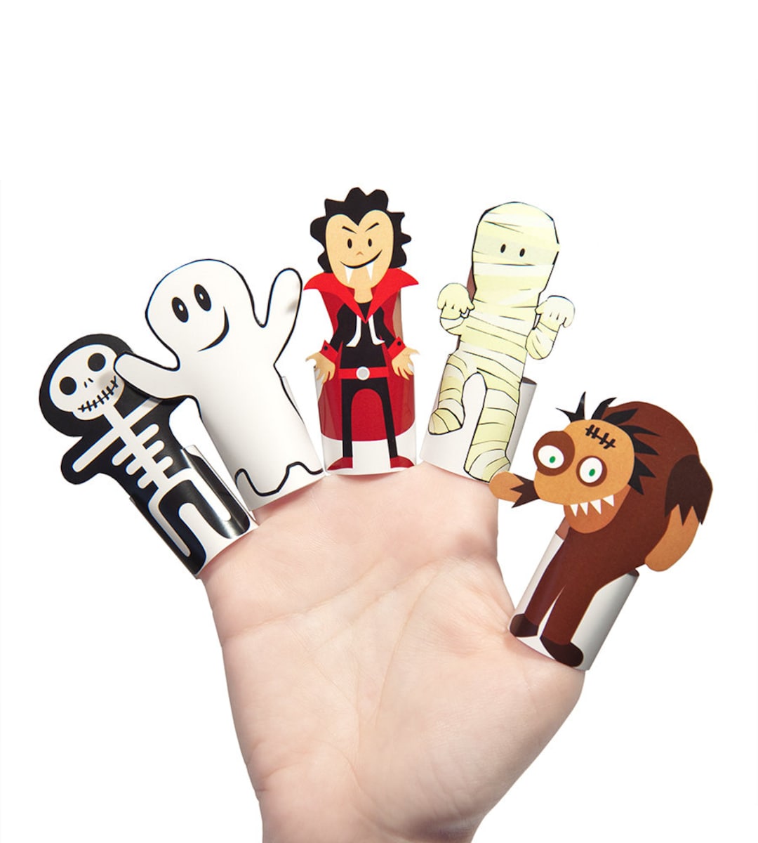 Halloween Monsters Paper Finger Puppets Halloween Toy DIY - Etsy