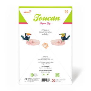 Toucan Paper Toys DIY Paper Craft Kit 3D Paper Animals - Etsy