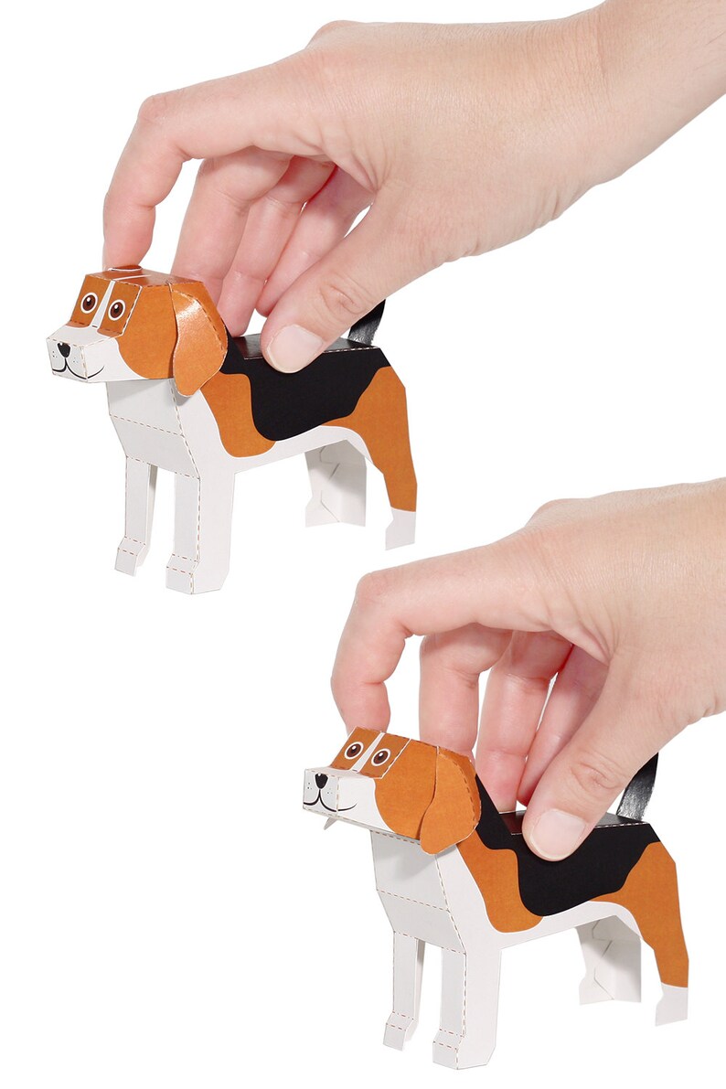 Dogs Paper Toys DIY Paper Craft Kit 3D Paper Animals 4 - Etsy