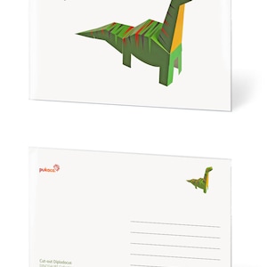 DIPLODOCUS Paper Craft Postcard 3D Model Paper Figure - Etsy