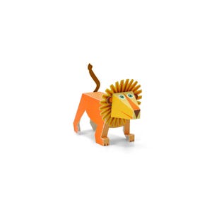 Maxi Lion Paper Toys - DIY Paper Craft Kit - 3D Paper Animals - Kids ...