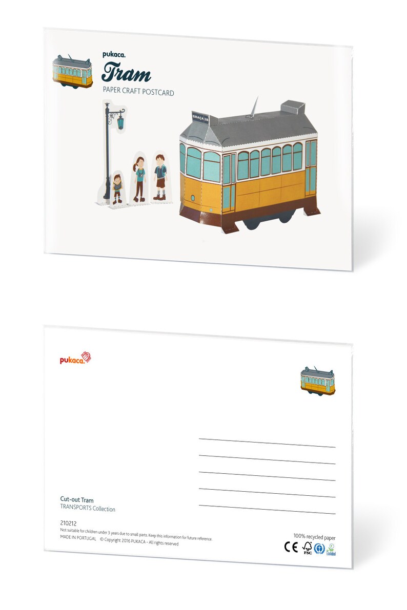 TRAM Paper Craft Postcard - Etsy