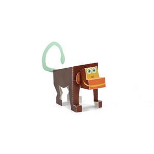 Maxi Monkey Paper Toys - DIY Paper Craft Kit - 3D Paper Animals - Kids ...