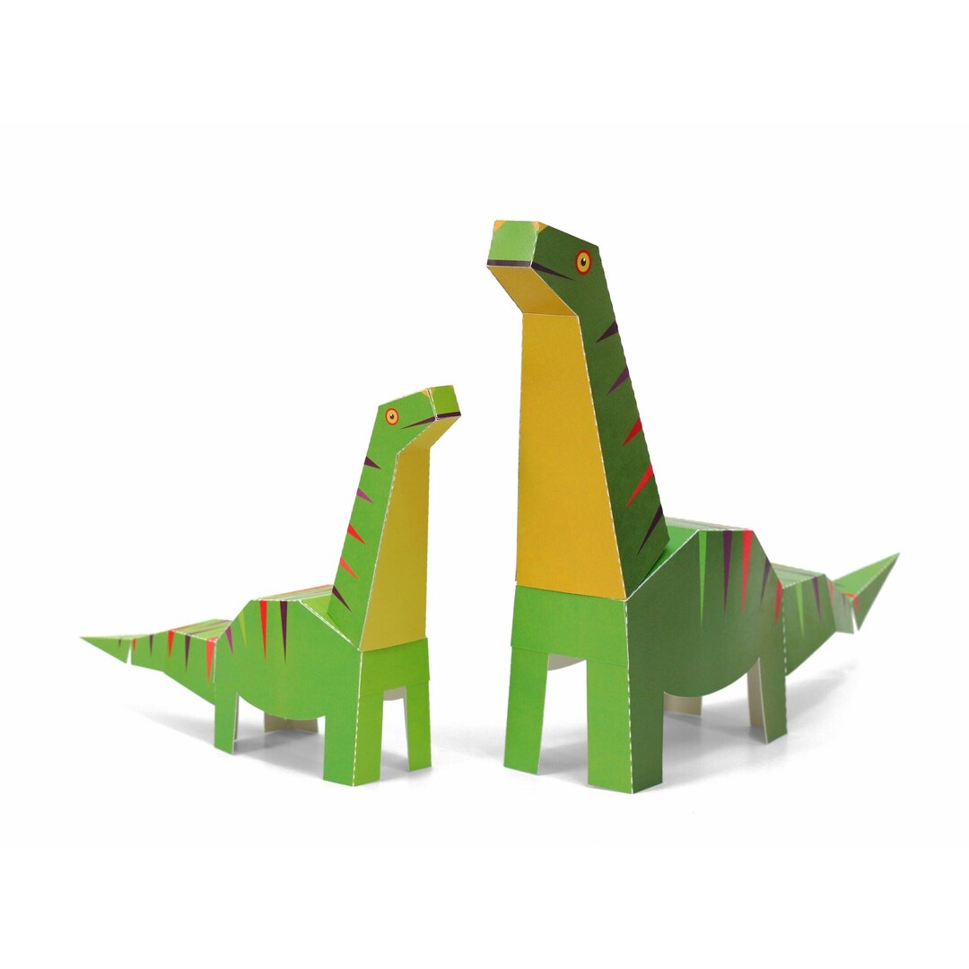 DIY Diplodocus Paper Toys Kit: 3D Dinosaur Model - Etsy
