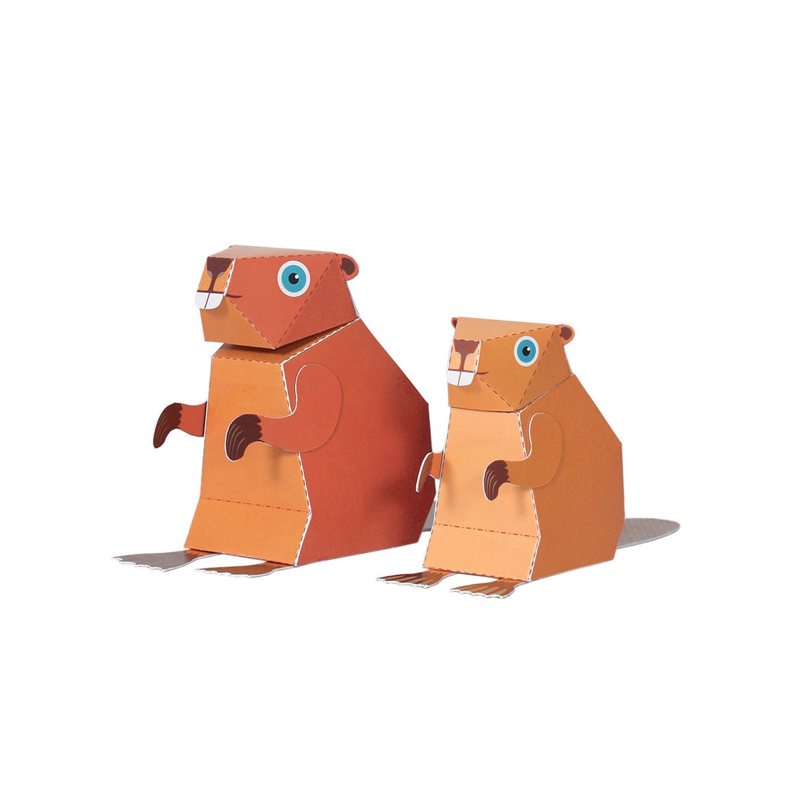 Maxi Beaver Paper Toys DIY Paper Craft Kit 3D Paper - Etsy