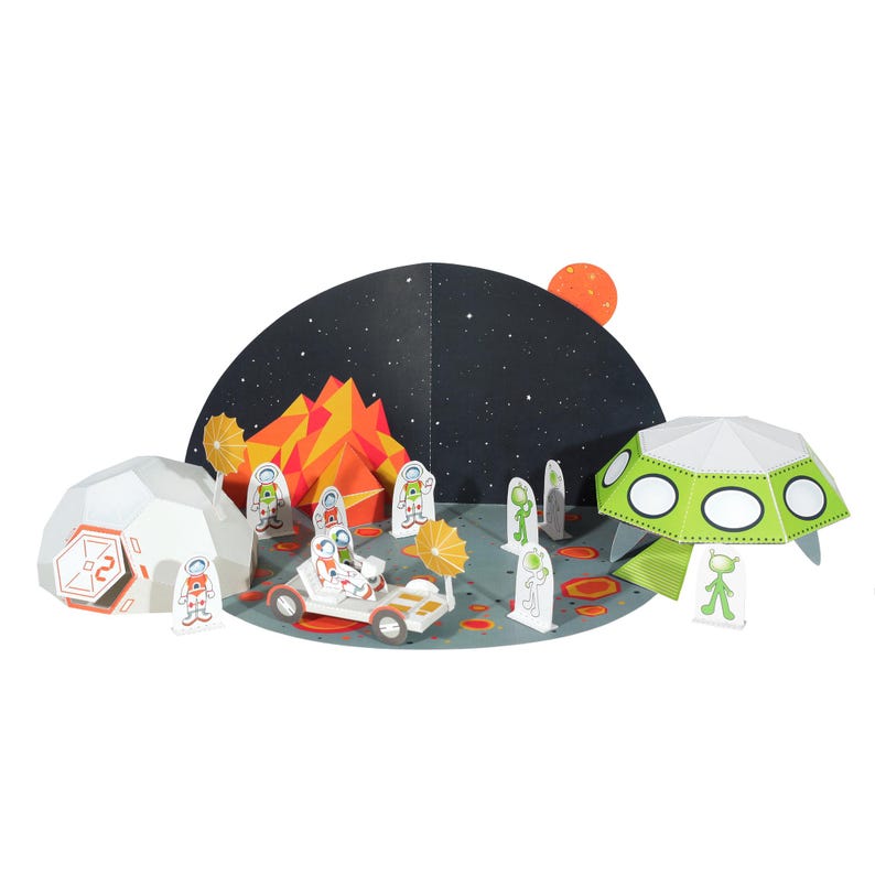 Space Paper Toy - DIY Paper Craft Kit - School Science Project - Etsy