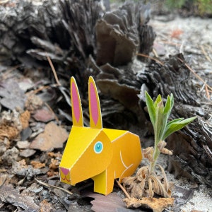 Rabbits Paper Toys DIY Paper Craft Kit 3D Paper Animals - Etsy