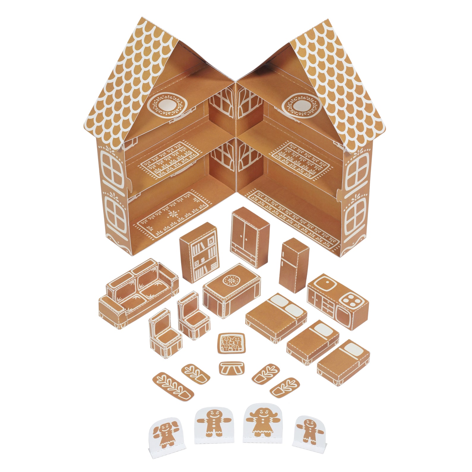 Gingerbread House Paper Toy DIY Paper Craft Kit Paper Toy - Etsy