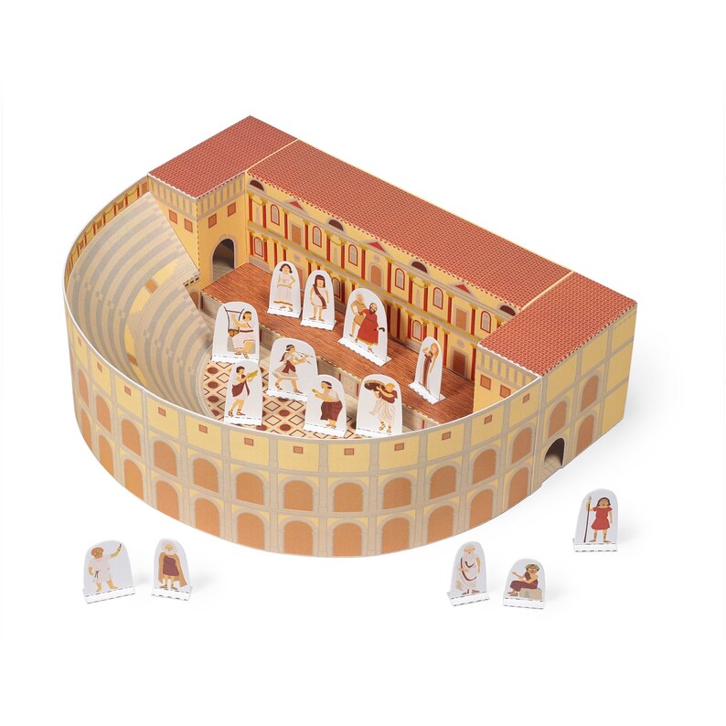 Roman Theater Paper Toy DIY Paper Craft Kit 3D Model Paper - Etsy