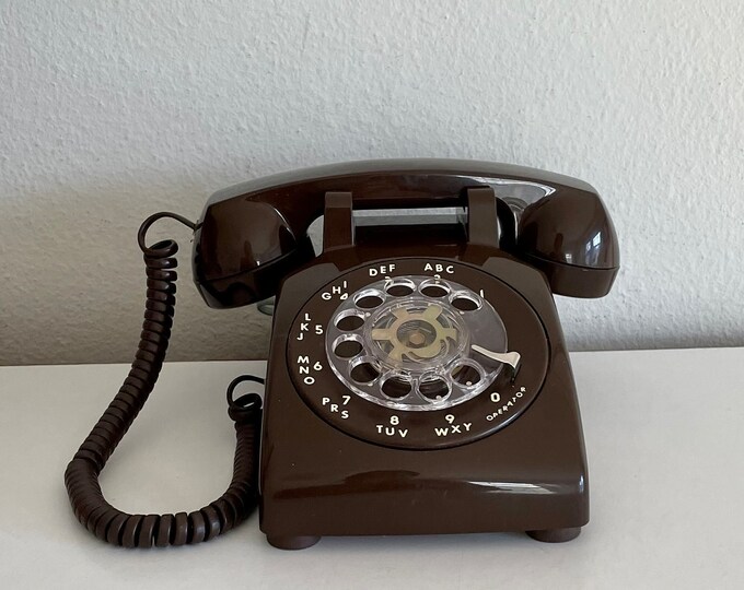 Working Rotary Phone Chocolate Brown Rotary ITT Telephone - Etsy