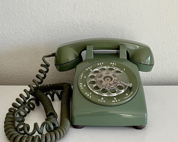 Working Avocado Green Rotary Phone Western Electric Telephone - Etsy