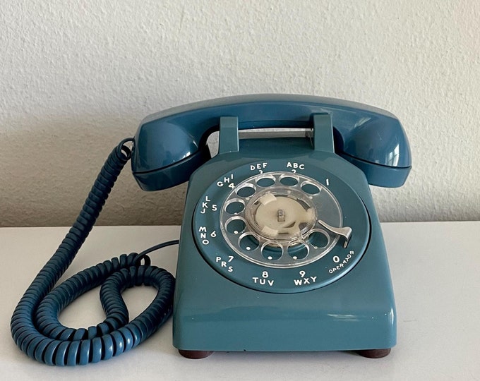 Working Rare Teal Blue Rotary Dial Phone AT&T Telephone as Is - Etsy