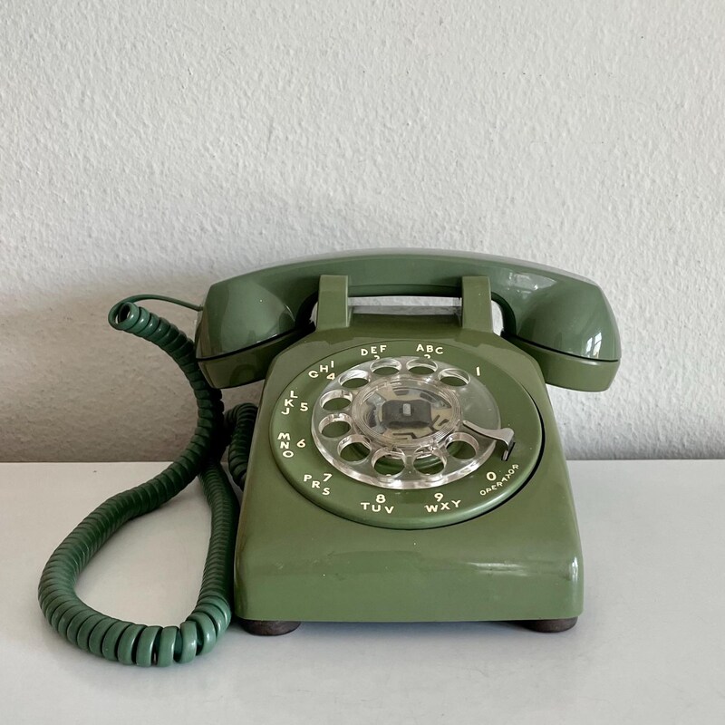 Green Rotary Phone - Etsy